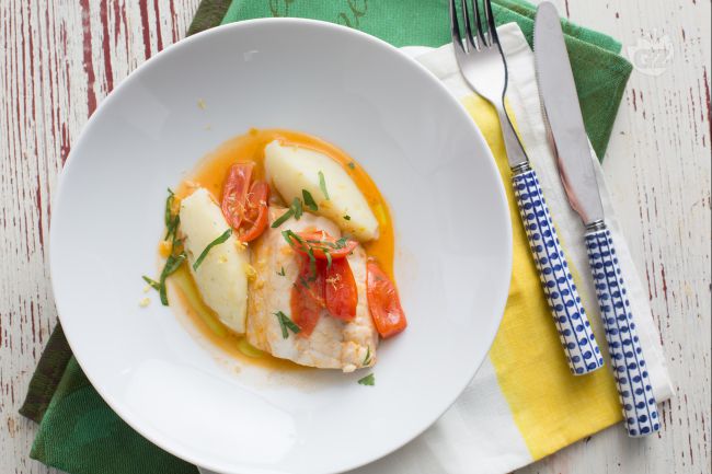 Goldbrassenfilets in verrücktem Wasser mit Kartoffelpüree ...